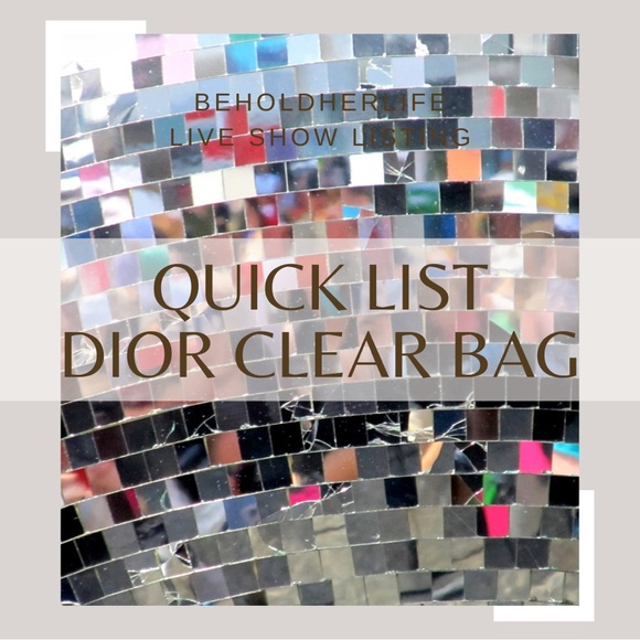Dior | Bags | Dior Transparent Large Tote | Poshmark